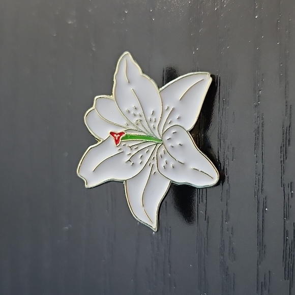 None | Jewelry | Lily Flower Enamel Pin | Poshmark
